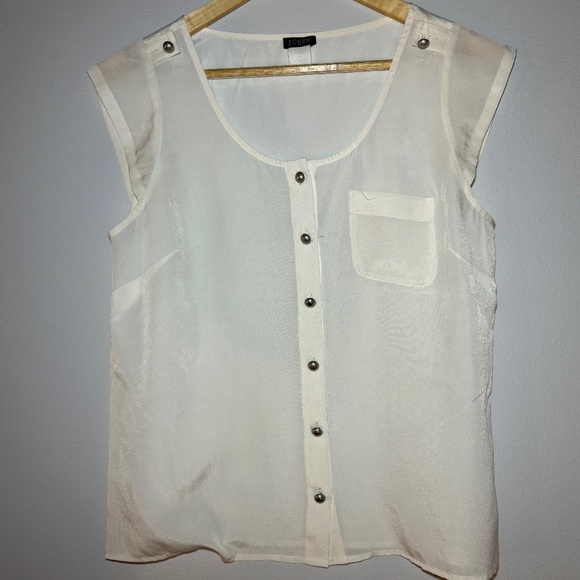 J. Crew Factory | Tops | J Crew Factory White Button Down Short Sleeve Blouse | Poshmark